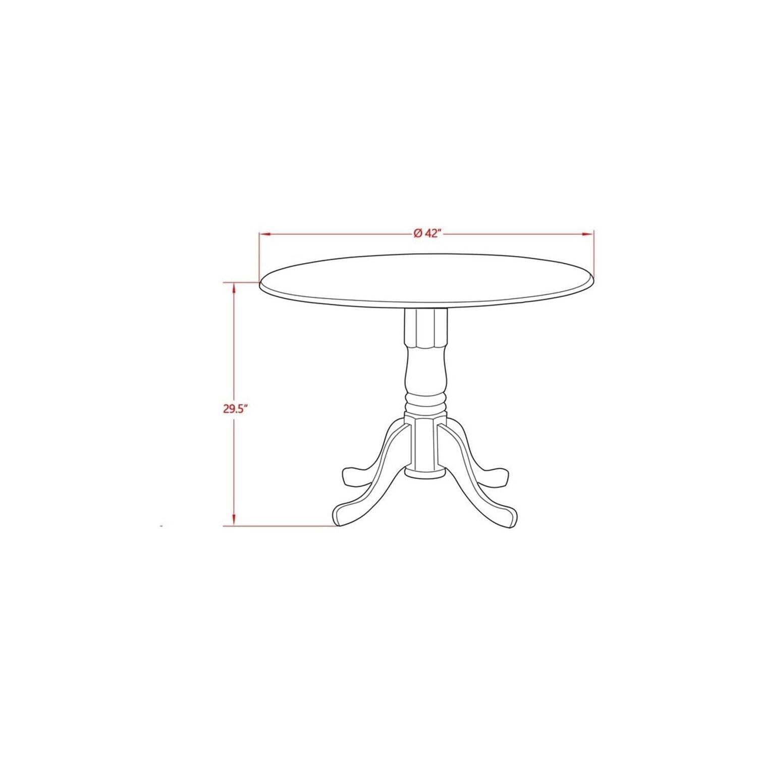 Homestock Artistic Accomplishment Antique Round Dining Table Made Of Sturdy Wood, Round Table Top With Clean Finish, Ideal For Small Dining Areas, Modern Compact Dining Table Oak/42-inch/With Dropleaf