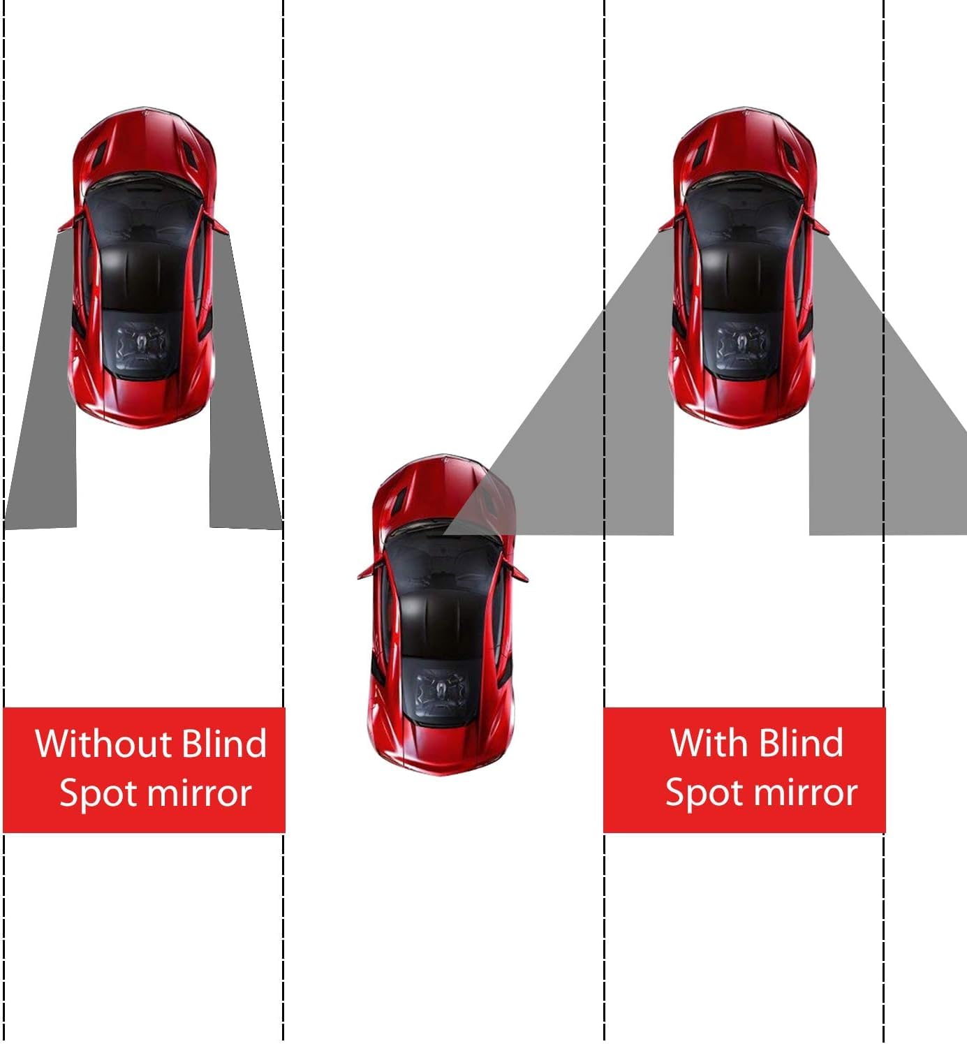 LivTee Blind Spot Car Mirror, 2" Round HD Glass Frameless Convex Side Mirror Blindspot, Reusable 360° Wide Angle Rear View Car Mirrors with Powerful Adjustable Suction Cup - Exterior Mirrors