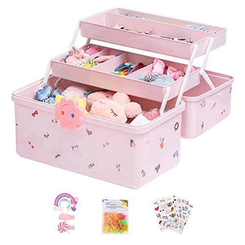 KVSERT Children's Hair Accessories Box Baby Head Rope Hairpin Rubber Head Jewelry Cute Jewelry Box-M