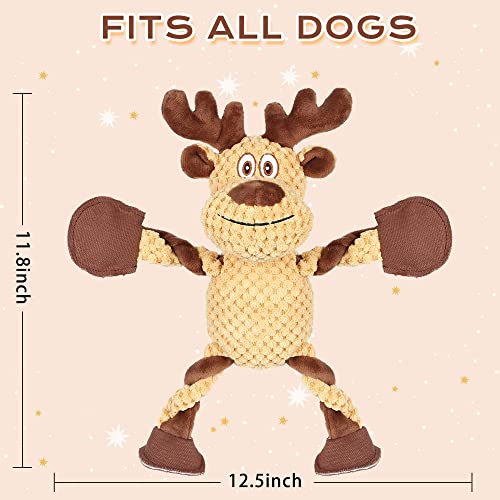 BUYPOW 5pack Dog Toys for Large Dog - Squeaky Medium & Small Dog Toys (Elk)