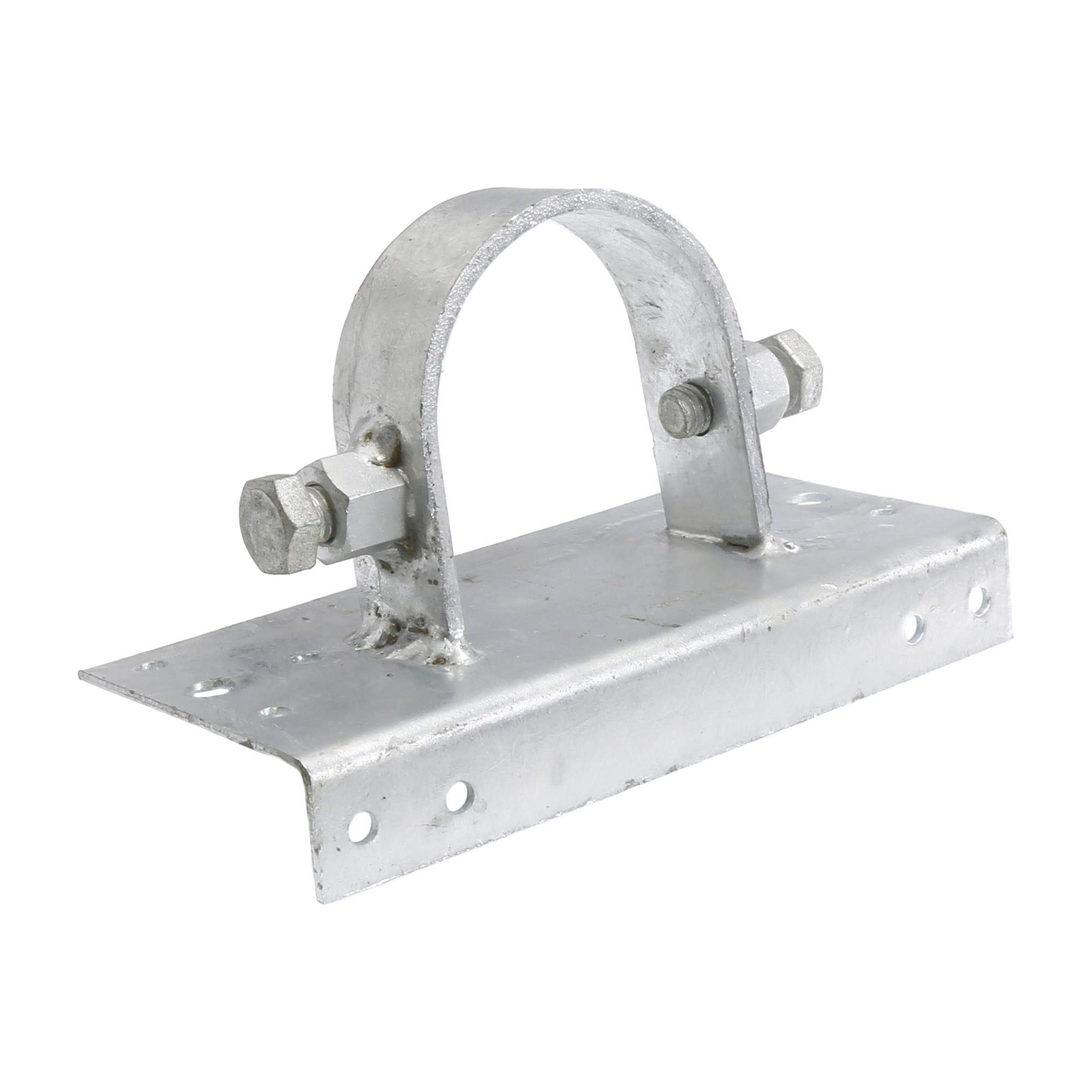 Chain Link Fence 2 1/2" [2 3/8" OD] x 6" Wood to Steel Post Adapters | Adapter Brackets | Wood Fence Steel Post Bracket (Pack of 4)