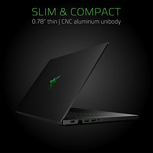 Razer Blade 15 Gaming Laptop 2019: Intel Core i7-9750H 6 Core, NVIDIA GeForce RTX 2060, 15.6" FHD 1080p 144Hz, 16GB RAM, 512GB SSD, CNC Aluminum, Chroma RGB Lighting, Thunderbolt 3