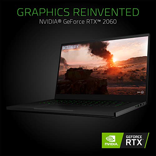 Razer Blade 15 Gaming Laptop 2019: Intel Core i7-9750H 6 Core, NVIDIA GeForce RTX 2060, 15.6" FHD 1080p 144Hz, 16GB RAM, 512GB SSD, CNC Aluminum, Chroma RGB Lighting, Thunderbolt 3