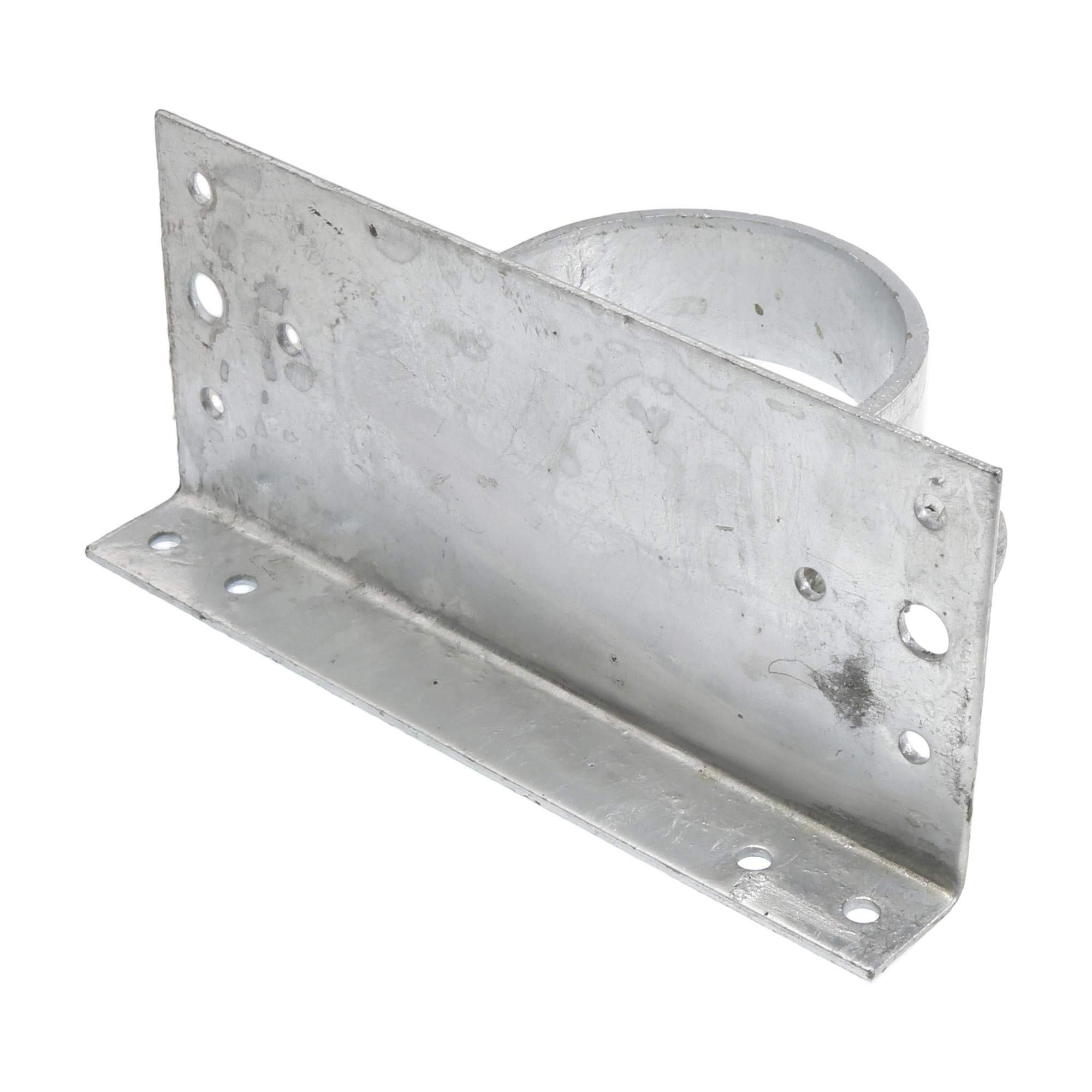 Chain Link Fence 2 1/2" [2 3/8" OD] x 6" Wood to Steel Post Adapters | Adapter Brackets | Wood Fence Steel Post Bracket (Pack of 4)