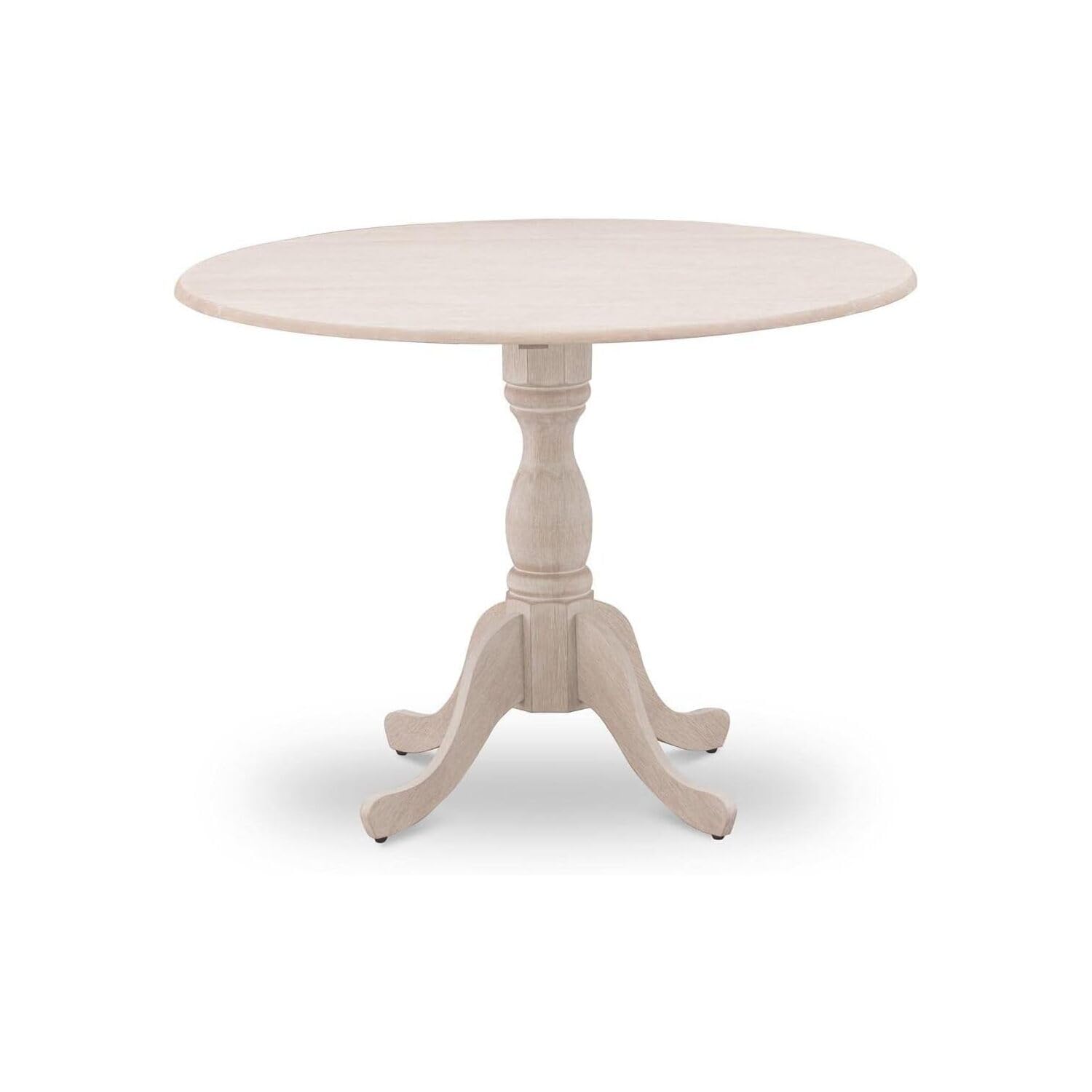 HomeStock Artistic Accomplishment Antique Round Dining Table Made of Sturdy Wood, Round Table Top with Pedestal Base, Ideal for Small Dining Areas, Compact Dining Table with Dropleaf, 42 x 42 Inch