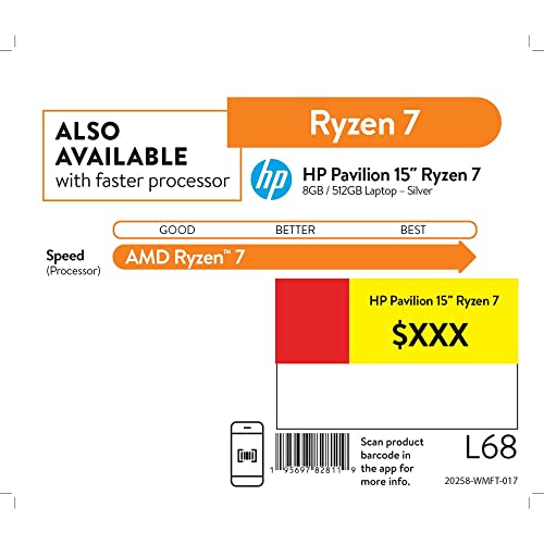 HP 2022 Pavilion 15.6" FHD IPS Micro-Edge Laptop AMD 8-Core Ryzen 7 5700U Radeon Graphics 32GB RAM DDR4 512GB NVMe SSD USB-C WiFi AX Bluetooth HDMI 2.0 Webcam Windows 10 Home w/ RE USB