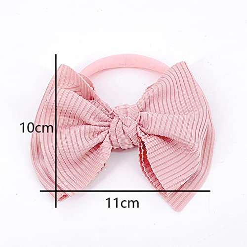 Toddler Baby Girls Headbands Striped Solid Bow Headwear 3 Years Personalized Buttery Feeling Grip Headgear (I, One Size)