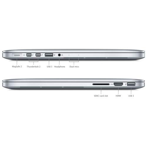 Apple MacBook Pro MJLT2LL/A Intel Core i7-4870HQ X4 2.5GHz 16GB SSD, Silver (Renewed)