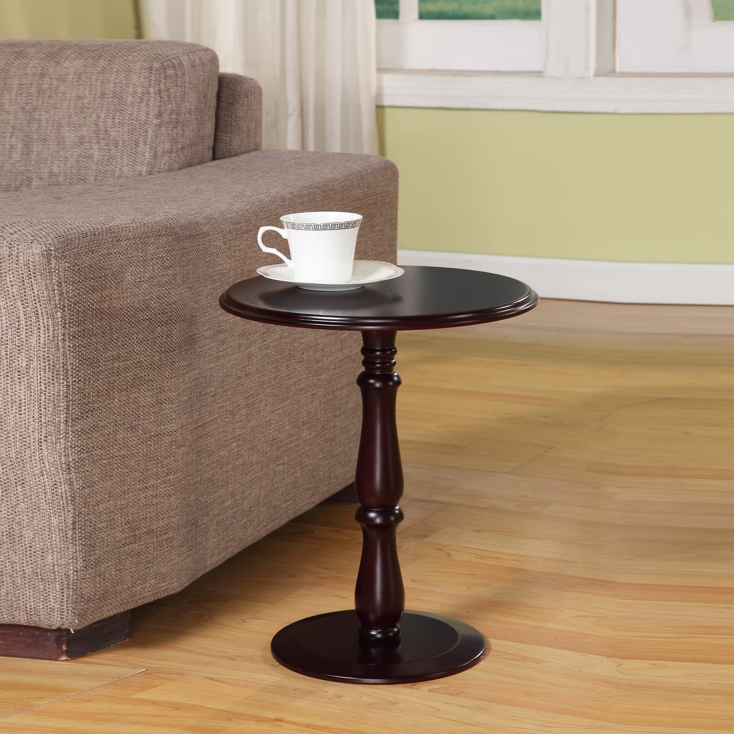 Kings Brand Furniture - Dark Cherry Finish Wood Plant Stand Accent Side End Table