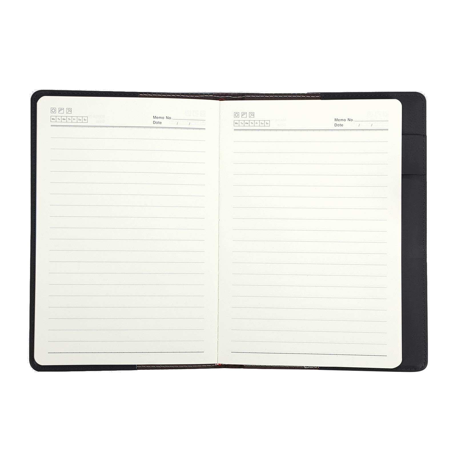 IPENNY A5 Vintage Leather Journal with Combination Lock Digital Password Journal with Bookmark Pen Loop Retro Privacy Notebook Writing Travel Diary Locking Journal, 100 Sheets (#2,Black)