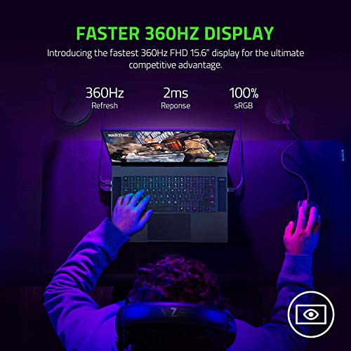Razer Blade 15 Gaming Laptop: NVIDIA GeForce RTX 3080 - 10th Gen Intel 8-Core i7 CPU - 15.6” FHD 360Hz - 32GB RAM - 1TB SSD - CNC Aluminum - Chroma RGB - THX Spatial Audio - Thunderbolt 3
