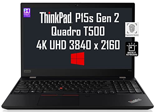Latest ThinkPad P15s Gen 2 15.6" 4K UHD (Intel 4-Core i7-1165G7, 16GB RAM, 1TB PCIe SSD, Quadro T500 Graphics) Mobile Workstation Laptop, Backlit KB, Fingerprint, 2 x Thunderbolt 4, Windows 11 Pro