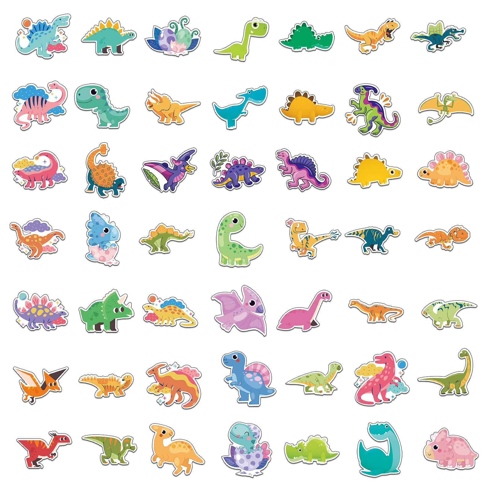 100PCS Cute Dinosaur Stickers for Kids, Waterproof Vinyl Water Bottle Stickers Phone Skateboard Hydro Flask Notebooks Laptop Sticker Packs