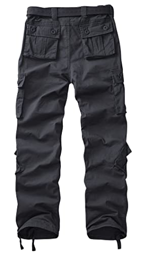 AKARMY Womens Cargo Pants with Pockets Outdoor Casual Ripstop Camo Military Combat Construction Work Pants 2036 Steel Gray 8