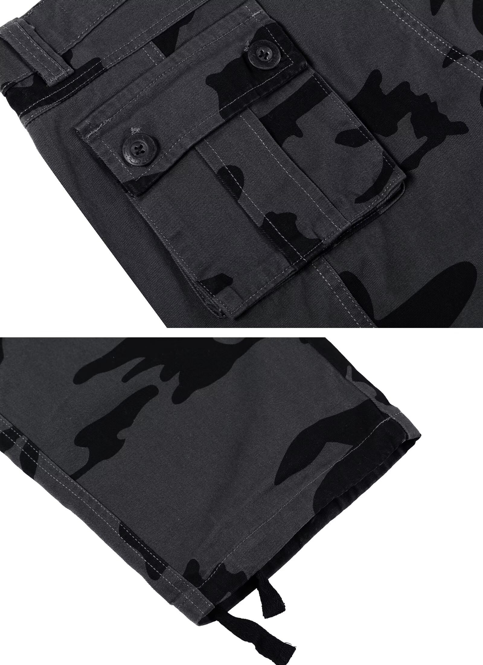 TRGPSG Men's Wild Cargo Pants, Camo Pants Cotton Casual Work Hiking Pants with 8 Pockets 5337 E Camo 34
