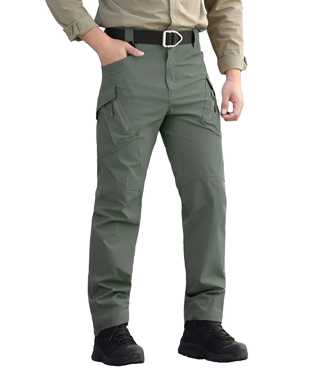 ReFire Gear Mens Summer Lightweight Quick Drying Sportswear Outdoor Pants Stretch Multi-Pockets Rip-Stop EDC Army Combat Work Tactical Pants
