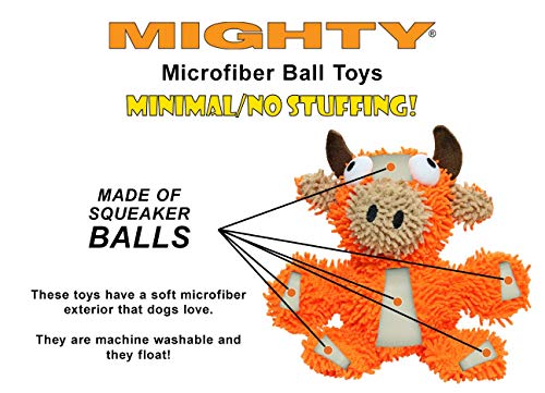 MIGHTY- Microfiber Ball Junior Duck – Made with Squeaker Balls and Minimal Stuffing. Strong & Tough. Interactive Play Dog Toy. Machine Washable & Floats