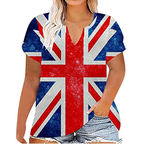 Womens Summer Tops 2023 Patriotic T Shirts Lightweight American Flag 4th of July Tops Dressy Casual Loose Tshirts
