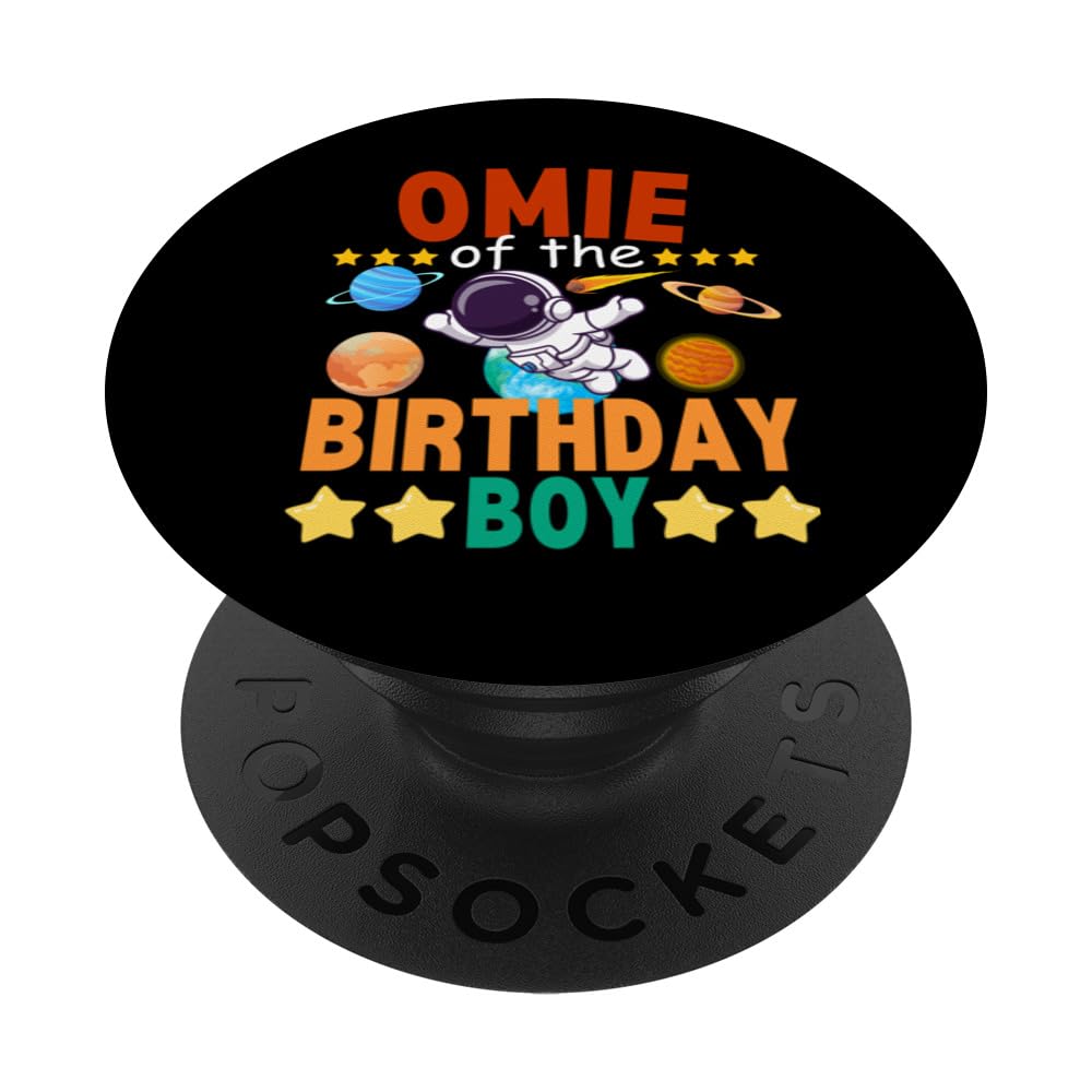 OMIE of the Birthday Boy Astronaut Solar System Matching PopSockets Standard PopGrip