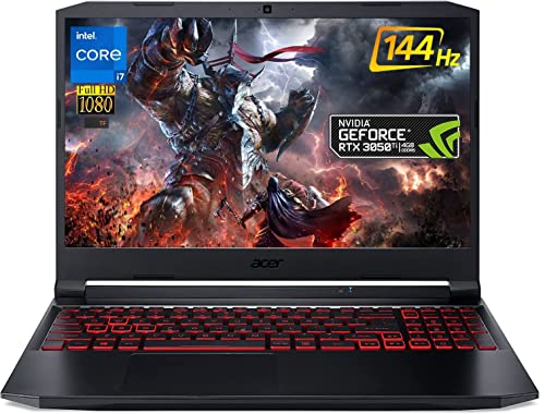 Acer Newest Nitro 5 Flagship Gaming Laptop: 15.6" FHD 144Hz IPS Display, Intel Gaming 8-Core i7-11800H, 64GB RAM, 4TB SSD, GeForce RTX 3050Ti, WiFi-6, Backlit-KYB, DTSX Audio, Cool Tech, Win11, TF