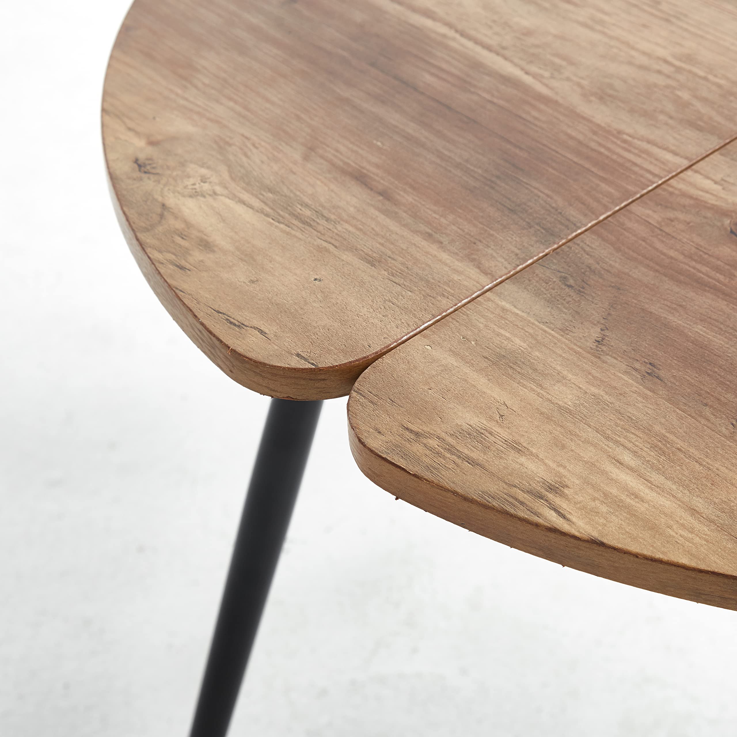Tidyard Coffee Table for 4 People with Round MDF Table Top, Pedestal Dining Table, End Table Leisure Coffee Table Sofa End Table for Living Room Home Office