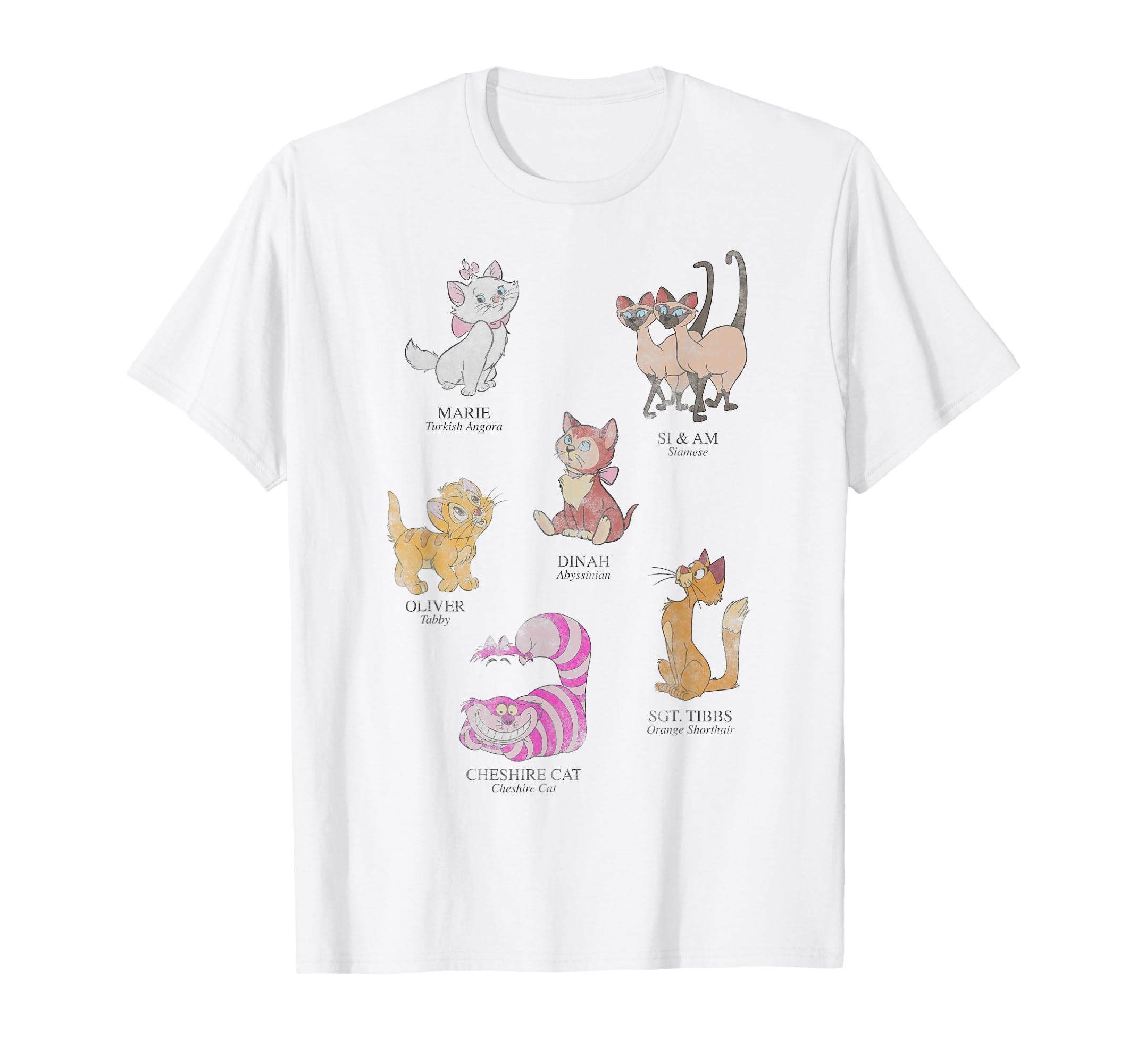 Disney Mickey And Friends Cat Names And Breeds Textbook T-Shirt