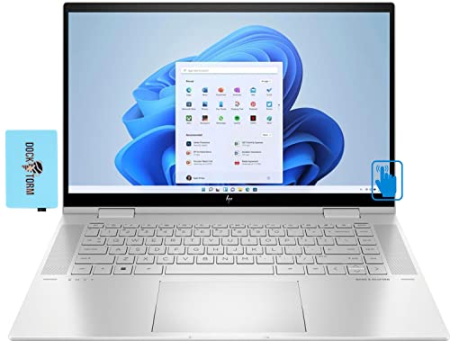 HP 2022 Newest Envy X360 15.6" FHD IPS Touchscreen 2-in-1 Laptop (Intel i7-1195G7 4-Core, 64GB RAM, 1TB PCIe SSD, Intel Iris Xe, Backlit KYB, WiFi 6, BT 5.2, HD Webcam, Win 11 Pro) w/ Hub