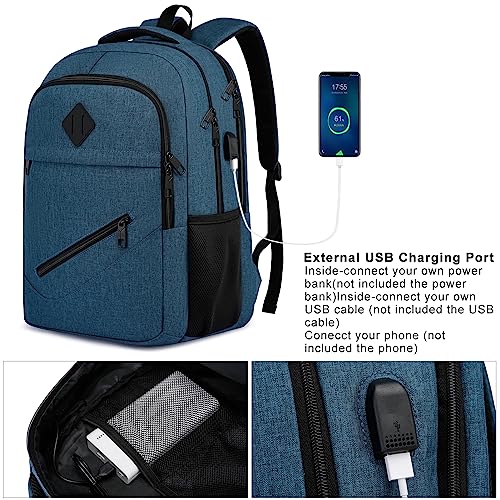 BIKROD Backpack for Boys Men, School Backpack for Teens Girls, Lightweight Casual High School Bookbag, Daily-use Travel Laptop Backpack with USB Charging Port Fits 15.6 Inch Notebook