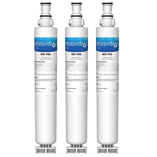 Waterdrop 4396701 Replacement for Whirlpool EDR6D1, EveryDrop Filter 6, Kenmore 9915, 469915, WF293, RWF2000A, 4396702, LC200V, L200V, WFL200, RWF1021, Refrigerator Water Filter, 3 Pack
