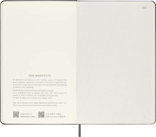 Moleskine Smart Notebook, Large, Plain, Black, Hard Cover (5 x 8.25)