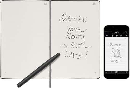 Moleskine Smart Notebook, Large, Plain, Black, Hard Cover (5 x 8.25)