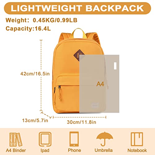 RAVUO Lightweight School Backpack Water Resistant Men Women Classic Bookbag for Teenager Girls Boys