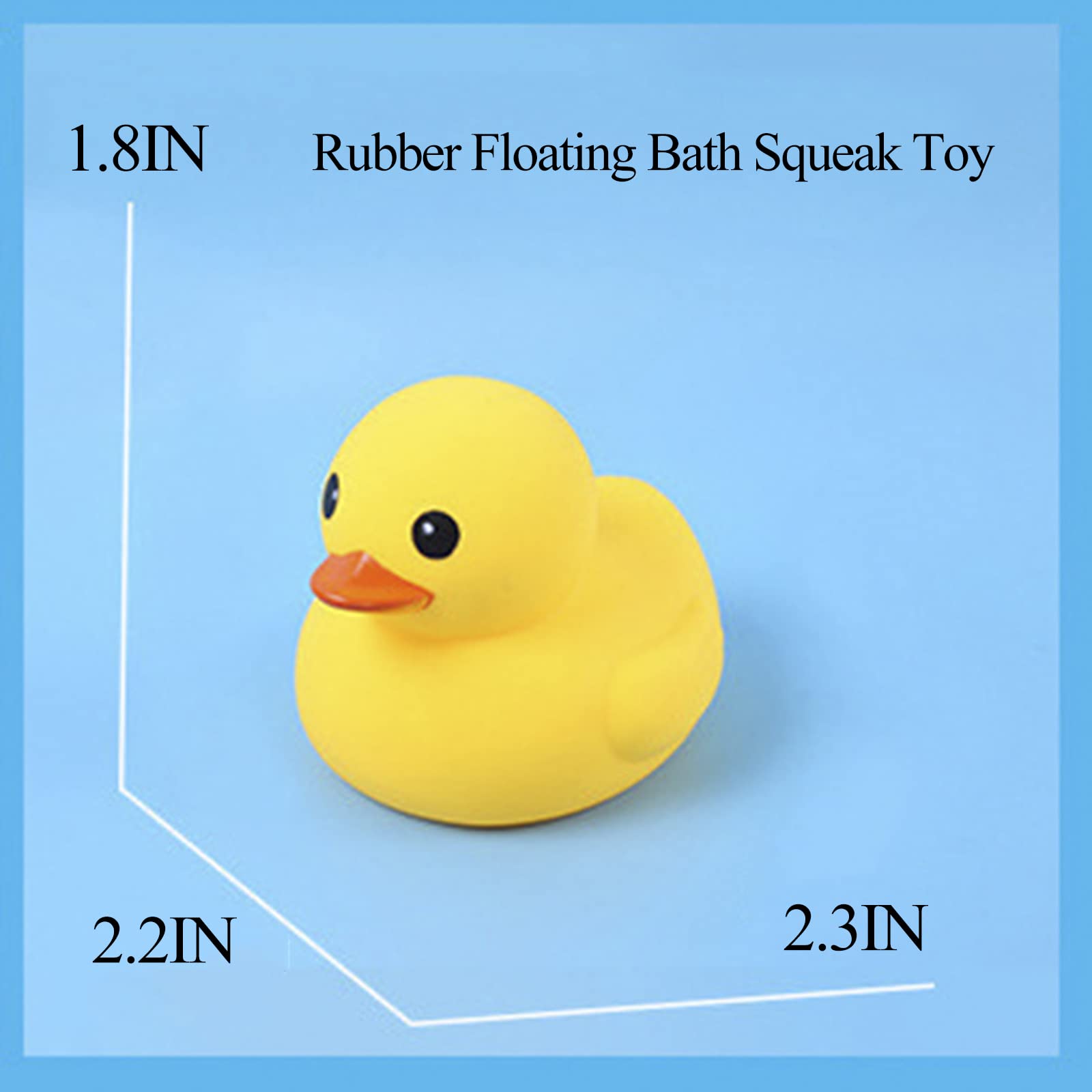 Osvela Duck Dog Toy Rubber Water Floating Bath Squeak Toy for Dogs Cats 4 Pack