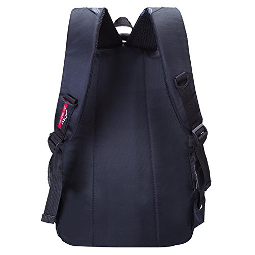 AM SeaBlue Backpack Boys Elementary School Bookbag Durable Heavy Duty Student Teenage Sturdy Kids Travel Waterproof Big (Black) Large