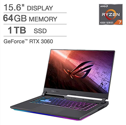 ASUS 15.6" ROG Strix G15 Laptop - AMD Ryzen 7 4800H - GeForce RTX 3060 β Win 11 Home-with HDMI Cable (64GB RAM | 1TB PCIe SSD)