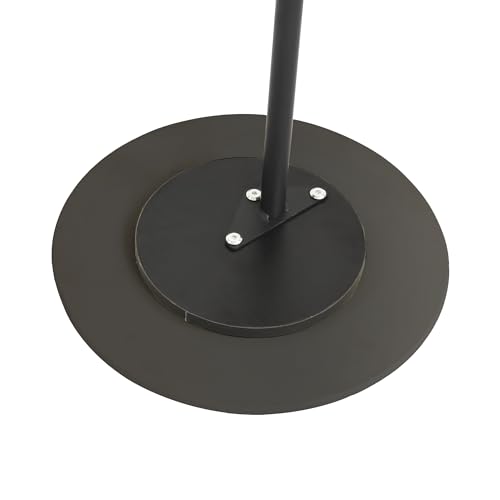 JACH Simplify Round Pedestal Accent Side Table, Minimalist Rock Board Side Table for Living Room, Bedroom, Suitable for Pairing with Sofas, 21" x 17" x 16", (Black)