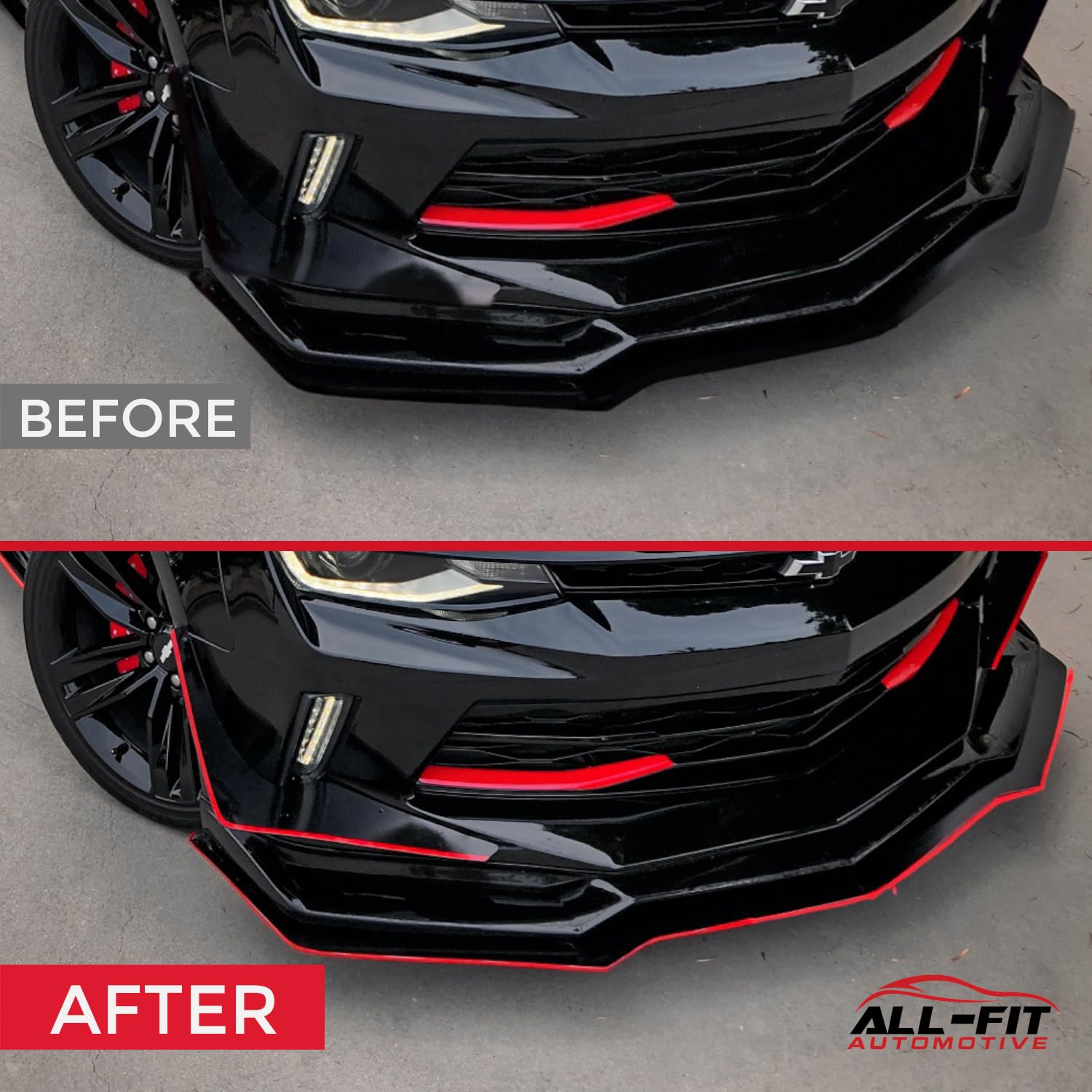 All-Fit Automotive Lip Trim – Universal Fit for Style & Protection – Durable Accent for Splitters, Air Dams, & Spoilers – Easy-to-Install Automotive Exterior Accessories (¼” W x 10’ L, White)