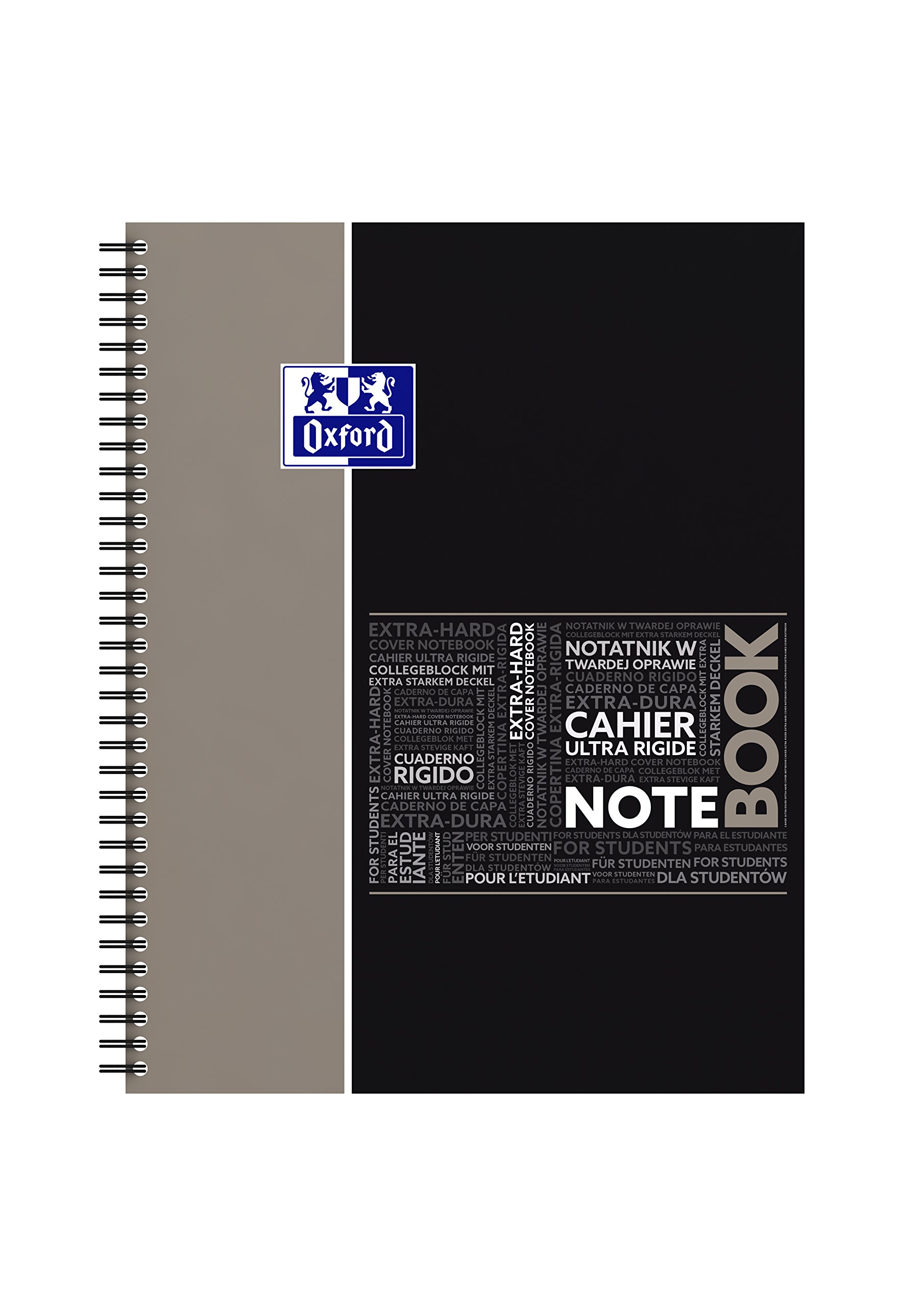 Oxford 400037407 Notebook Study Pack of 5 with 4 Colours Digital College Pad A4+ Lined 80 Sheets