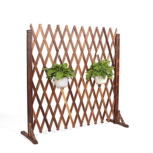 Large Fence,Wood Fence Grid Decoration Telescopic Guardrail Edging Fencing Privacy Fence Indoor Outdoor Garden Fence