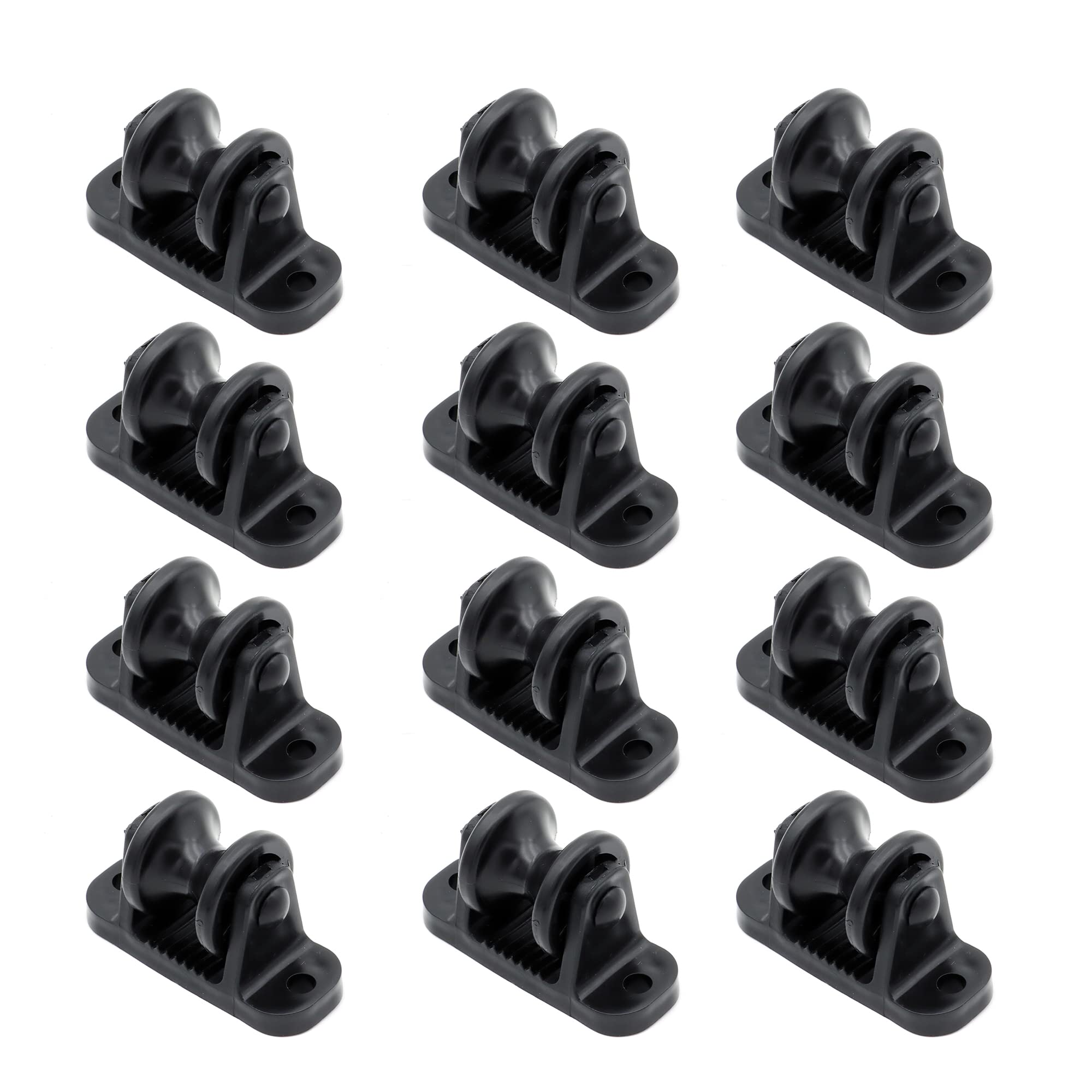 12 Pcs Electric Fence Wood Post Corner Bracket Insulators with Corner Polyrope Plastic Roller Post Insulators