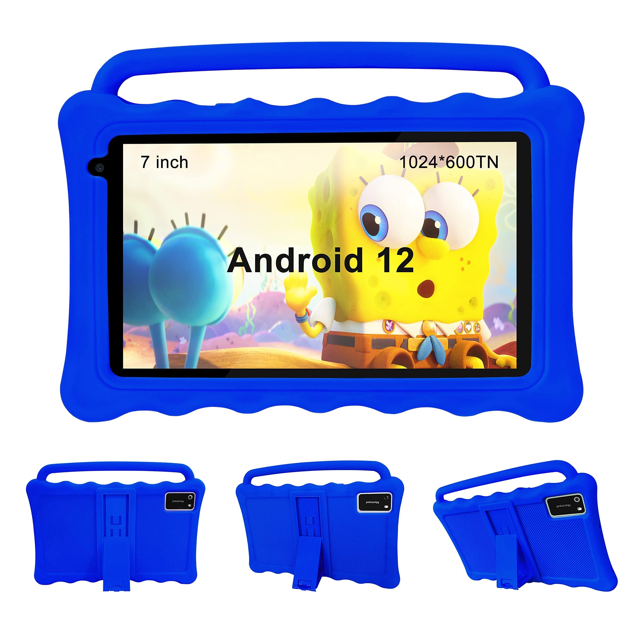 BYYBUO K7 Kids Tablet,7" Android Tablet for Kids,2GB RAM,32GB ROM,2 MP Rear Camera,Tablet for Kids with Kid-Proof Case,Ideal Kids Gift for Christmas and New Year-5+ Years Old(Mazarine)