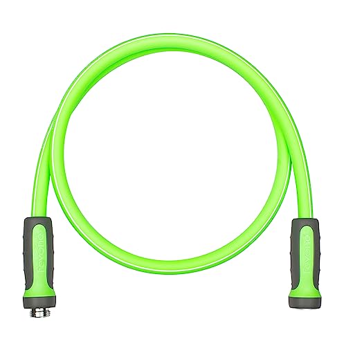Fevone 6 ft Garden Hose, 2-Year Warranty Offered by Manufacturer, Hose Reel Leader Hose, Hybrid Polymer, Kink Resistance, 3/4" GHT Aluminum Fittings, 5/8" ID, 600 PSI, Drinking Water Safe (GH10)