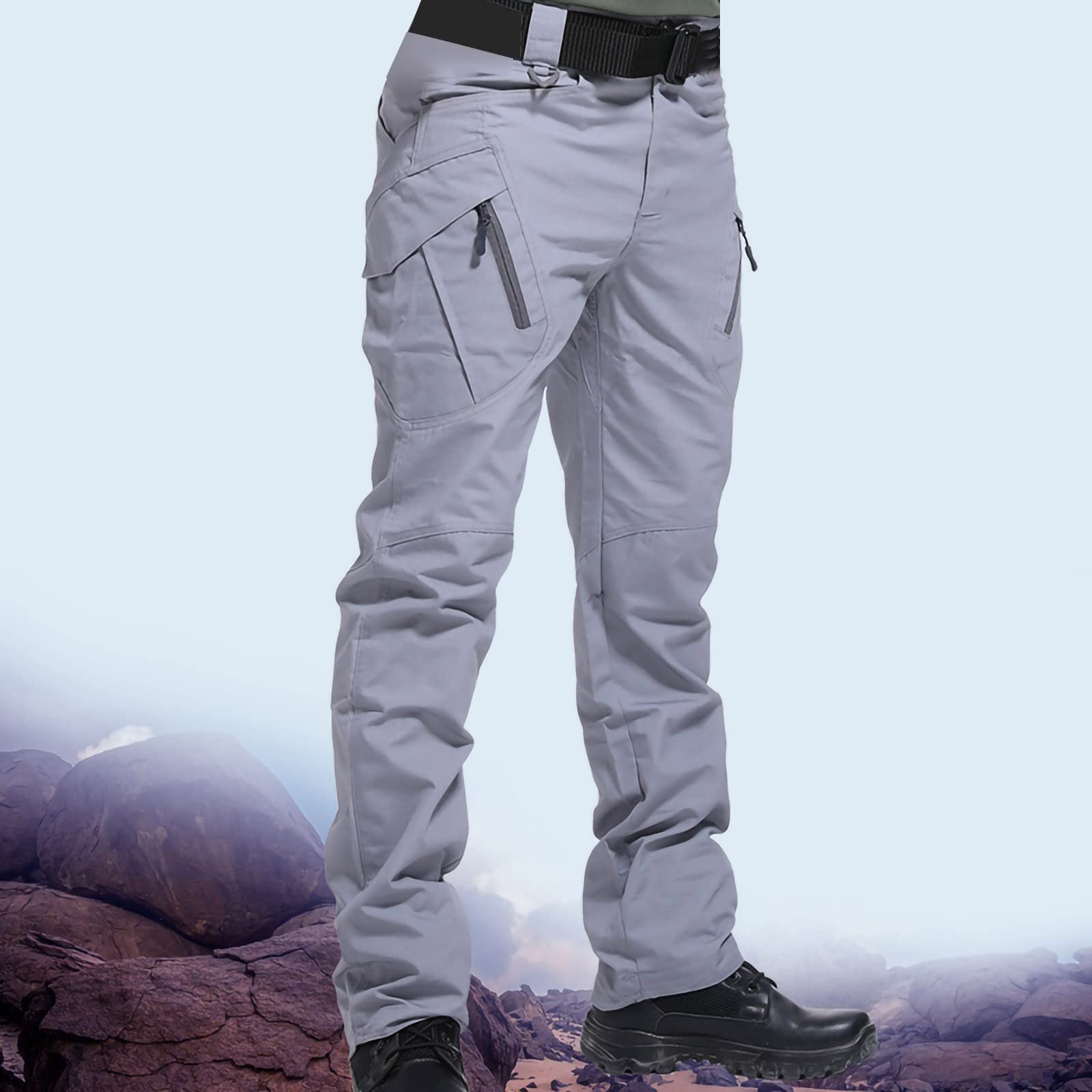 Men's US Military Assault Pants Army Camo Tactical Trousers Water Resistant Big and Tall Workwear Combat Cargo Pants