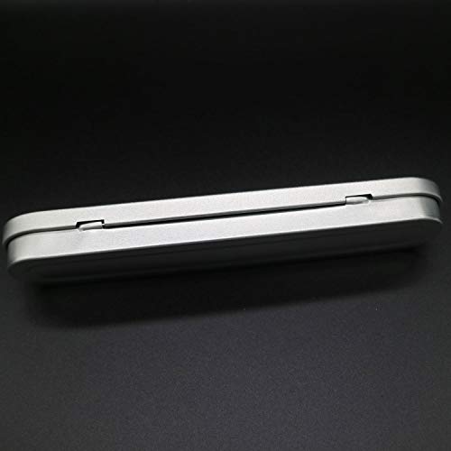5 Pcs Metal Hinged Tin Stationery Box Small Pencil Case Rectangular Empty Hinged Tins Box Containers Storage Home Organizer for Pen Pencil,Makeup Brushes,Syringe and Ect