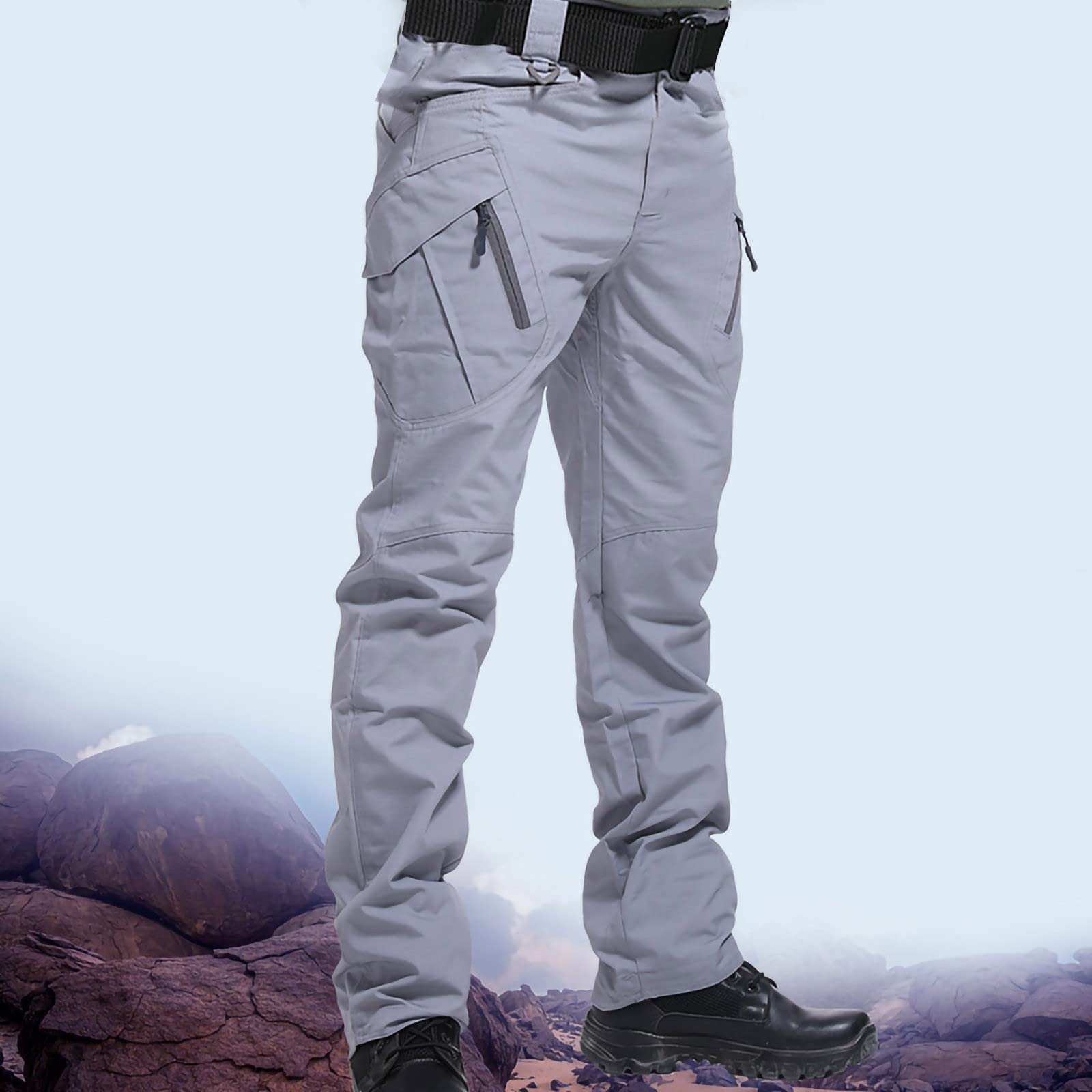 Men's US Military Assault Pants Army Camo Tactical Trousers Water Resistant Big and Tall Workwear Combat Cargo Pants
