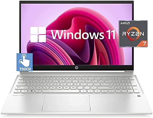HP Pavilion 15.6" FHD 1080p IPS Touchscreen Laptop - 8 core AMD Ryzen 7 5825U - Backlit KB – Webcam - Wi-Fi 6 - USB Type-C - Windows 11 - w/HDMI Cable (32GB RAM | 1TB PCIe SSD)