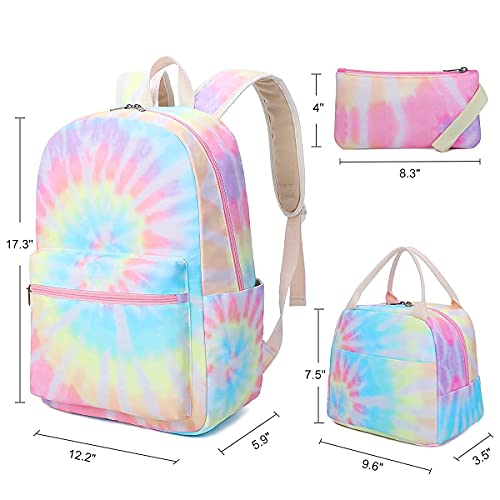 CAMTOP Girls Backpack with Lunch Box set Teen Backpack for School Bookbag