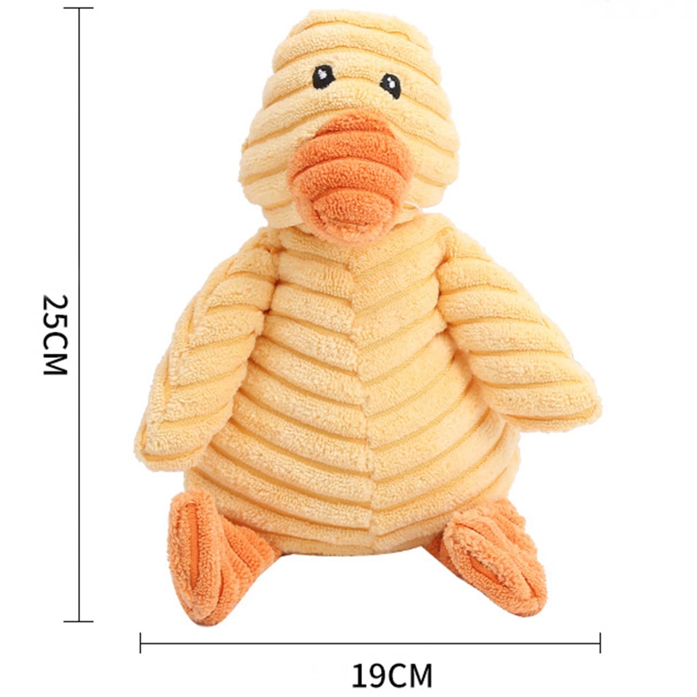 TIKSON Dog Toy Stuffed Animal Plush Squeaking Pet Puppies Yellow Duck