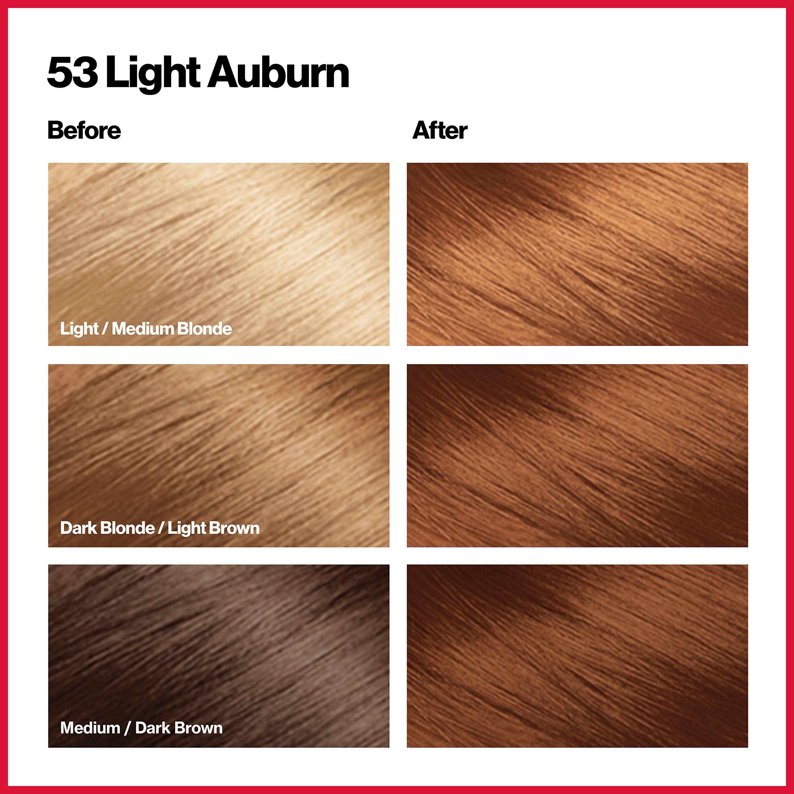 Revlon Colorsilk Beautiful Color, Permanent Hair Dye with Keratin, 100% Gray Coverage, Ammonia Free, 51 Light Auburn (Pack of 3)