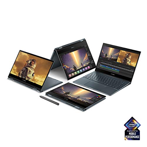 ASUS ZenBook Flip 13 Ultra Slim 2-in-1 Laptop, 13.3” FHD Touchscreen Display, Intel Core i5-1035G1 Processor, 8GB RAM, 512GB PCIe SSD, Thunderbolt 3, Windows 10 Home, Pine Grey, UX363JA-DB51T